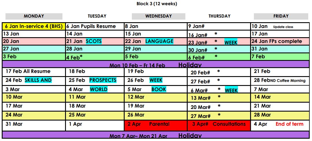 Events Calendar 2024 – 2025 – Dean Park Primary School